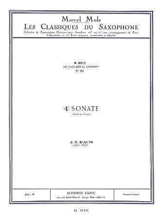 4th Sonata Saxophone Classics No. 91 Alto Saxophone and Piano | Reverb