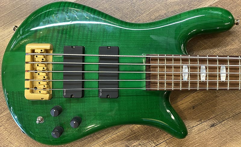 2002 Spector Euro Series NS5-CRFM Gloss Transparent Emerald | Reverb