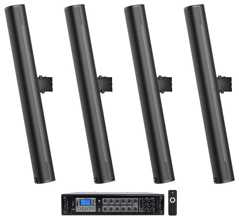 (4) JBL COL800-BK 32" Black 70V Commercial Column Wall Mount | Reverb