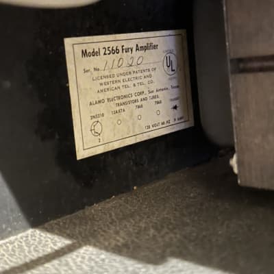 Alamo Fury Late 60’s - Early 70’s - Black | Reverb