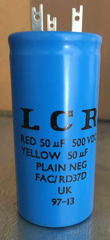 Original LCR 50 uf + 50 uF / 500 VDC Cap * Very rare * For | Reverb