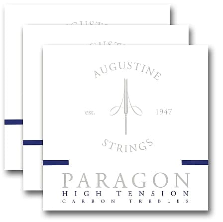 Paragon Blue High Tension Carbon Treble Guitar Strings 3 Pack | Reverb