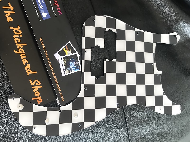 Fender Precision Bass Pickguard - Checkerboard | Reverb UK