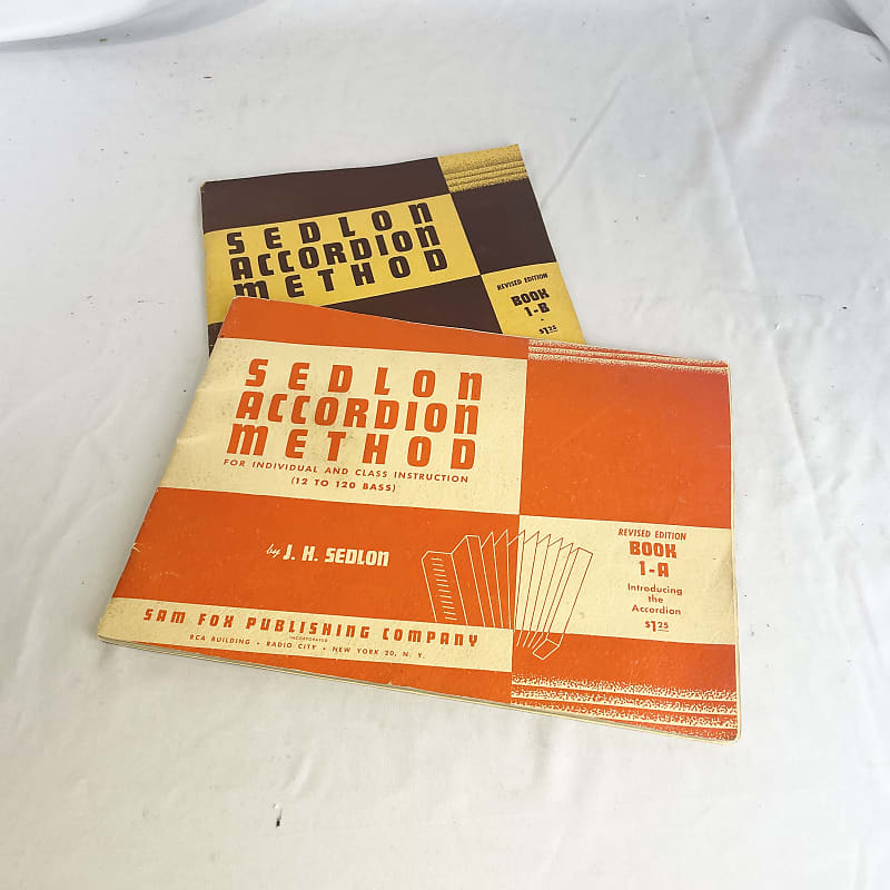 Lot of 2 Piano Accordion Music Books - Sedlon Accordion | Reverb