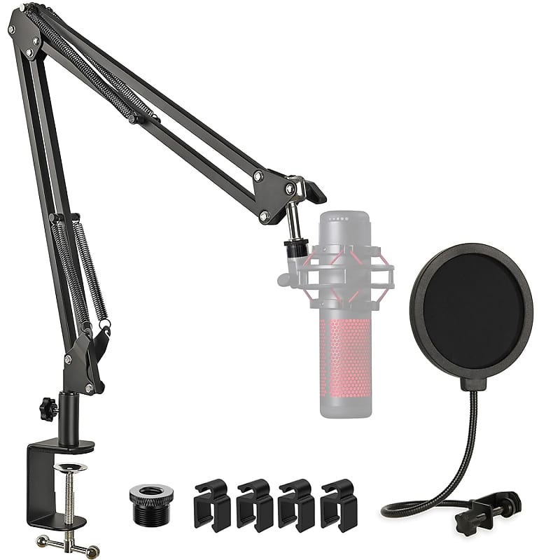 Quadcast Mic Arm Boom Stand, Adjustable Suspension Boom | Reverb
