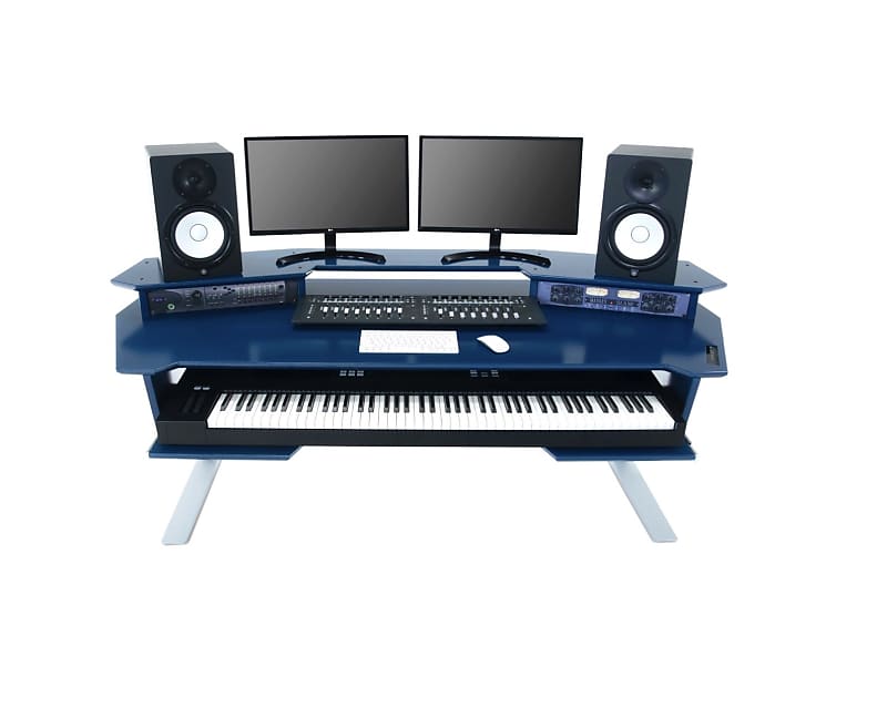 AZ Studio Workstations Elite Sit-Stand Studio Desk Blue | Reverb