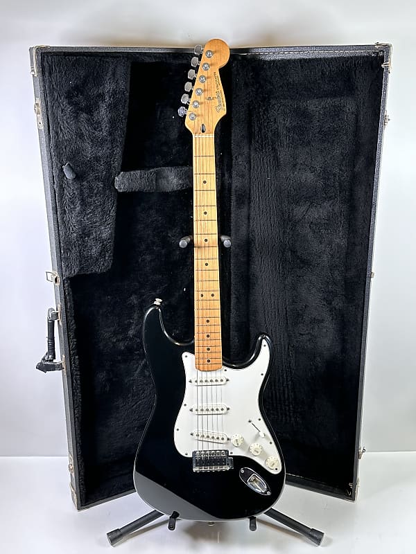 1996 Fender MIM Stratocaster Black Finish Electric Guitar w/ | Reverb