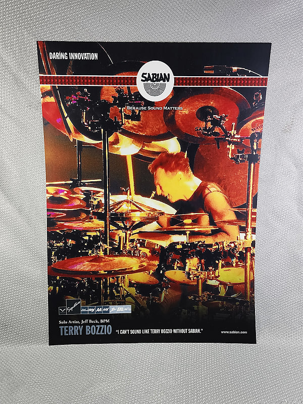 Terry Bozzio Sabian Promo Poster | Reverb