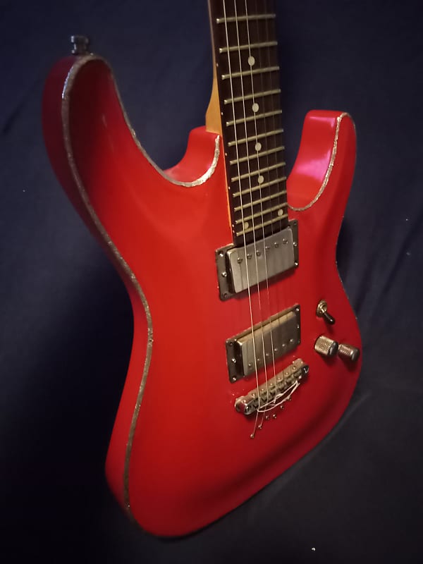 Schecter Omen 6 Custom Red/Silver Paint Finish Strat | Reverb