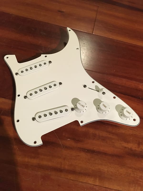 Genuine Fender Strat Standard Pickups Assembly White | Reverb
