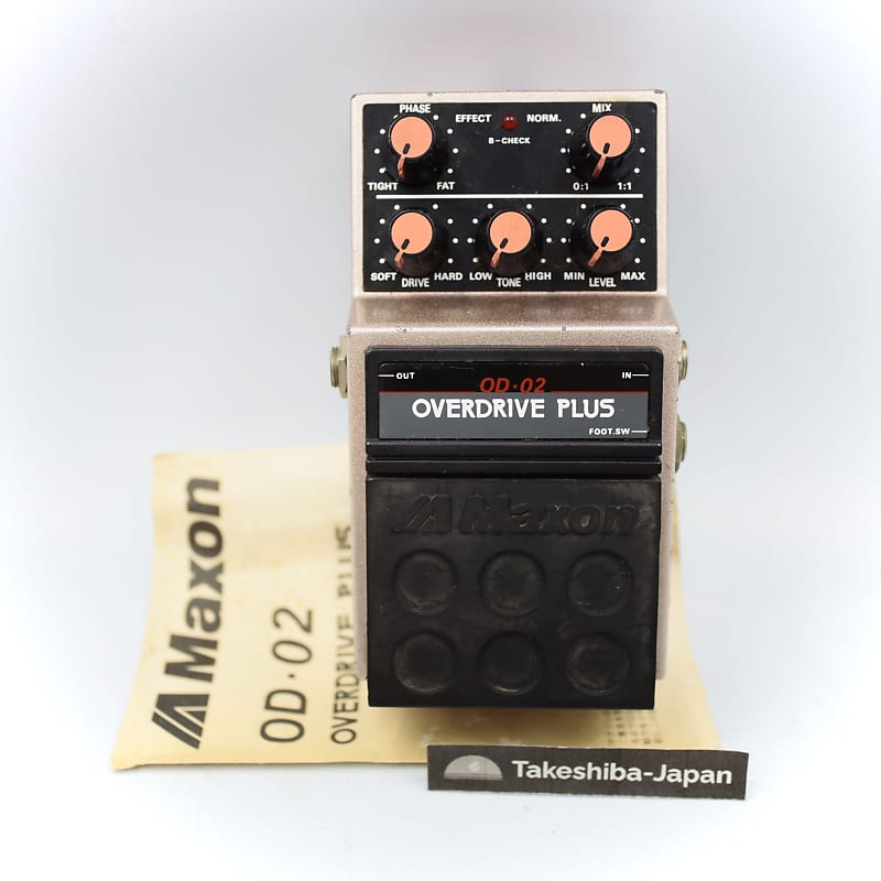 Maxon OD-02 Overdrive Plus Made in Japan Guitar Effect Pedal | Reverb