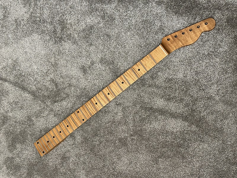 Musikraft Telecaster Baritone Conversion Neck Roasted 3A | Reverb