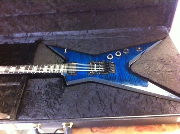DEAN USA DIME STEALTH 2010 BLACK & BLUE AAAAA FLAME | Reverb Canada