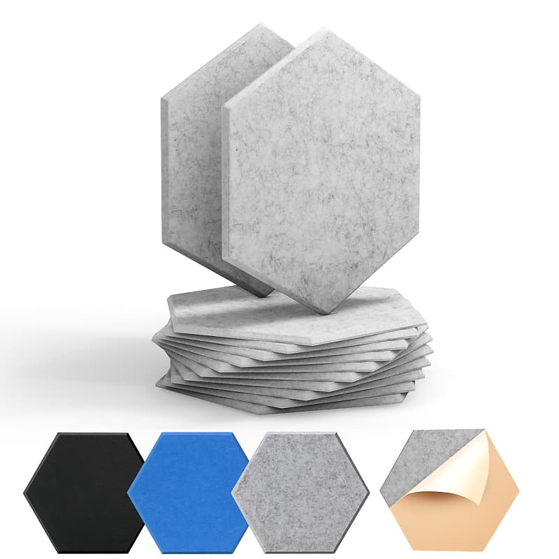 Self-Adhesive Sound Proof Panels Hexagon Wall Panels | Reverb