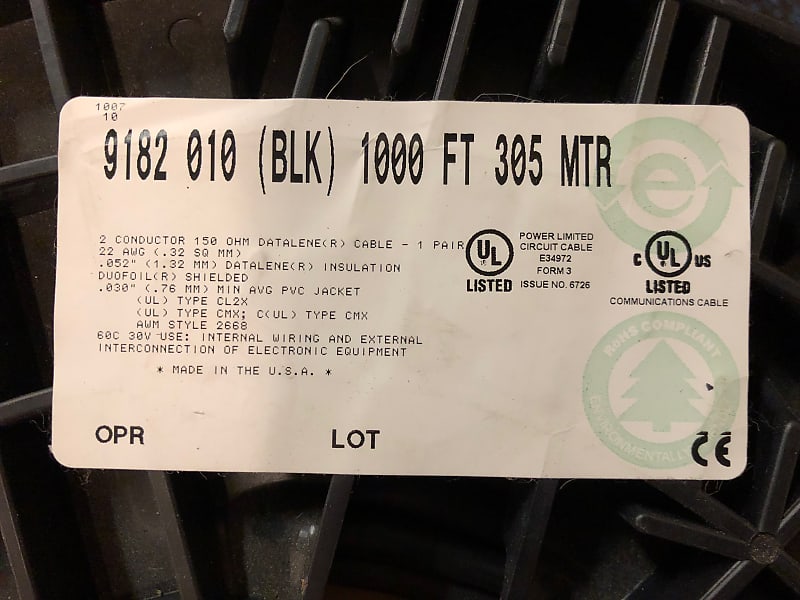 Belden 9182 Cable | Reverb