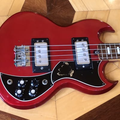 Vintage circa 1960s/70s Kay SG Bass Guitar EB-0 K2B w/ K Kase | Reverb