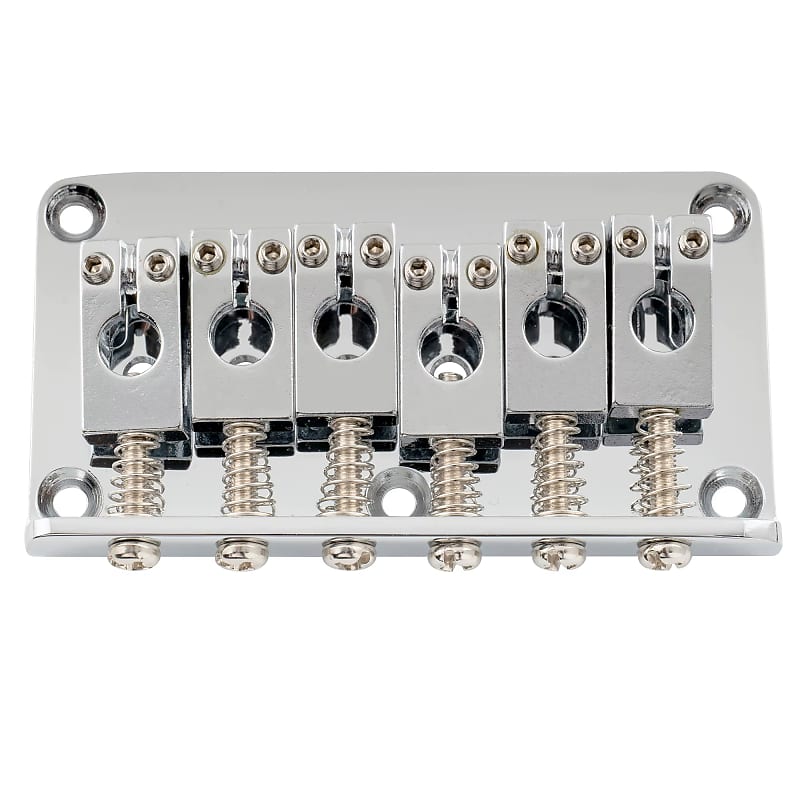 Vintage Chrome Guitar Strat Style Fixed Hardtail Bridge | Reverb