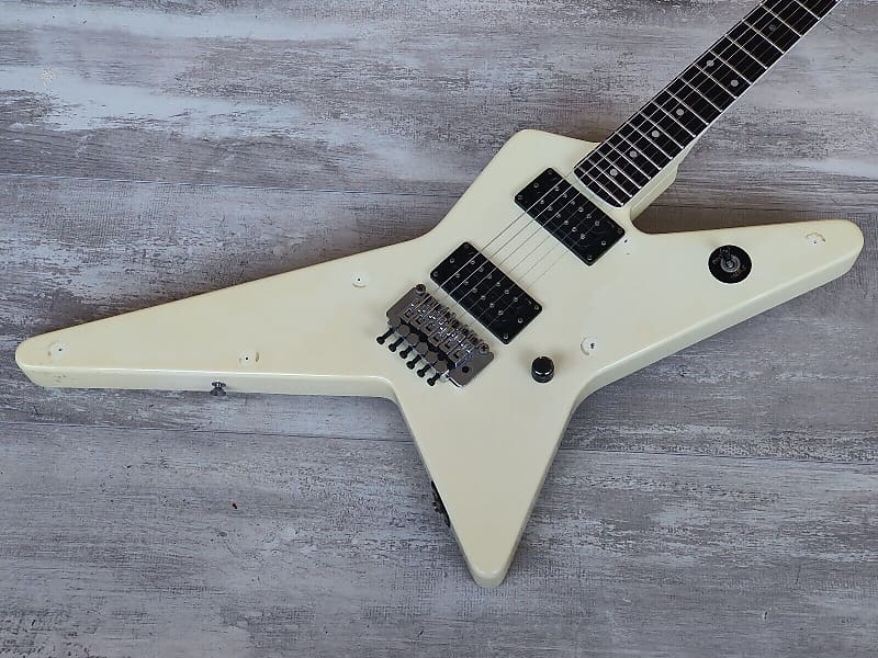 1980's Japanese Random Star Electric Guitar (White) | Reverb