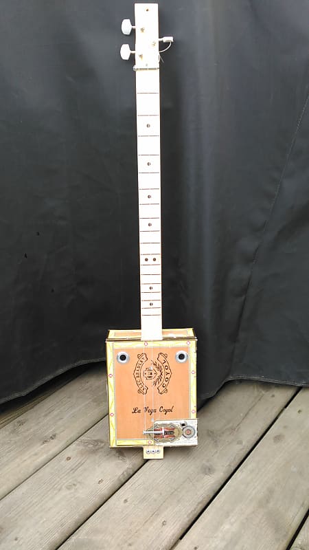 Cigar Box Guitar electric 3 string | Reverb