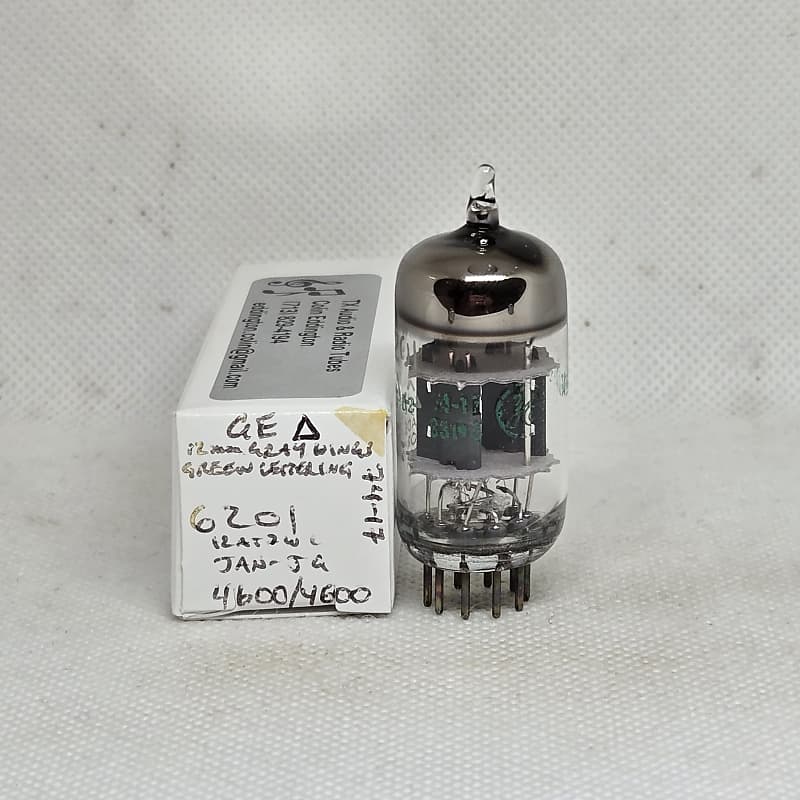 GE JAN 6201 Gray Plate Perfectly Balanced Single NOS 12AT7 | Reverb