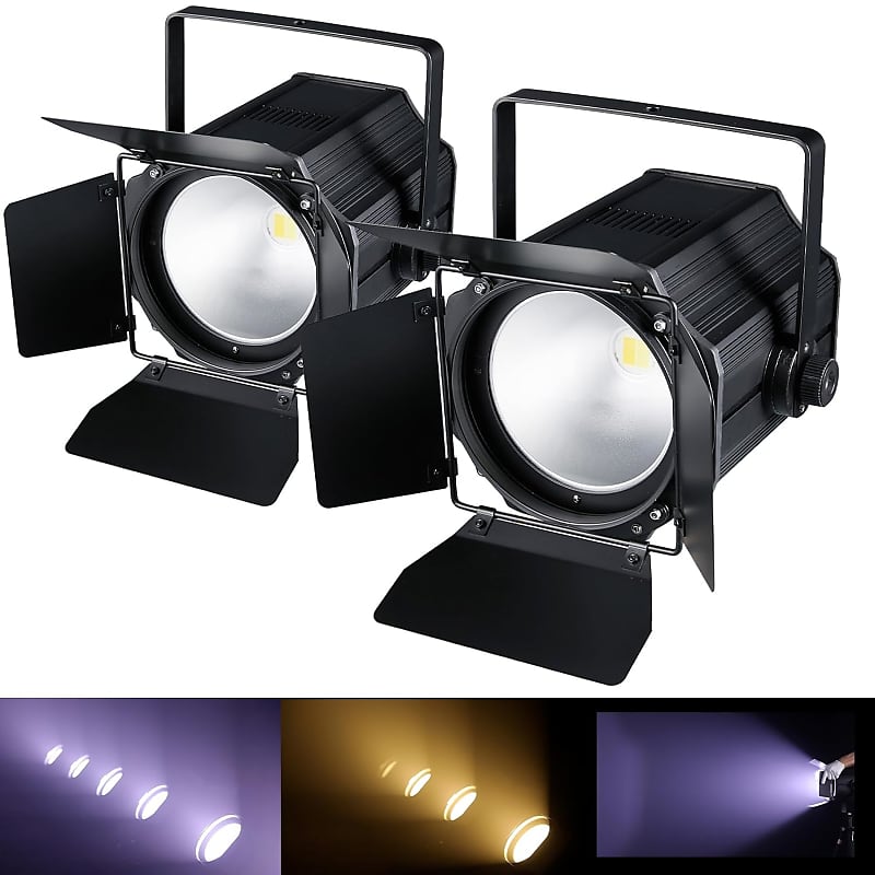 LED 200W COB Stage Lights with Barn Doors 2in1 Warm White & | Reverb