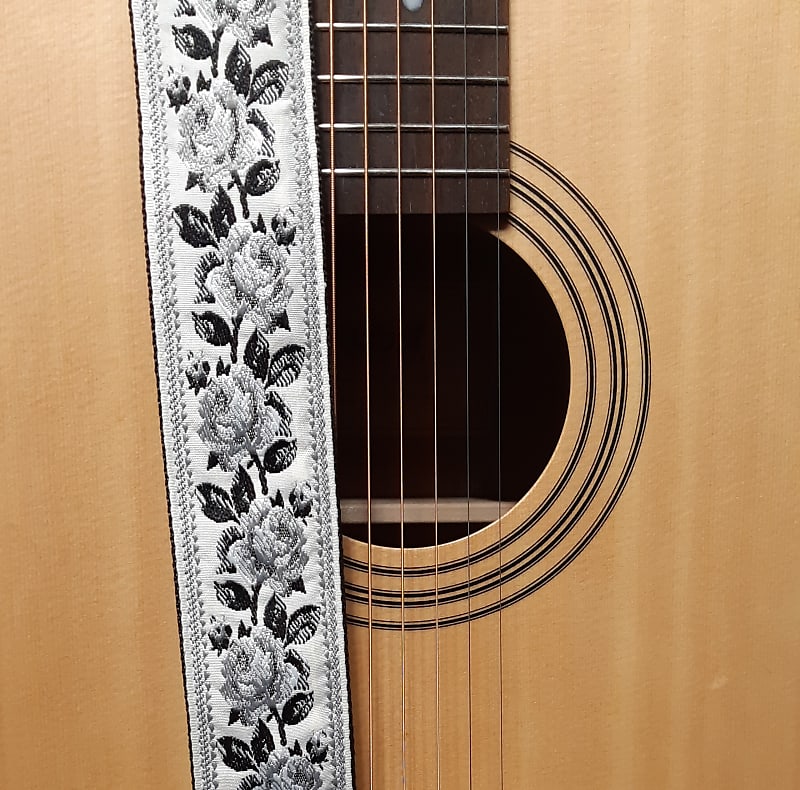 Perri’s Leathers TWS-7682 2" jacquard guitar strap, black & | Reverb