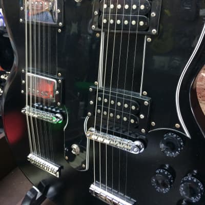 Epiphone Double Neck SG 12 String Black | Reverb