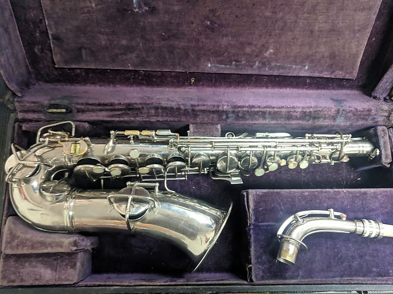 C.G. Conn Alto Saxophone Silver Platted Tunable Neck | Reverb