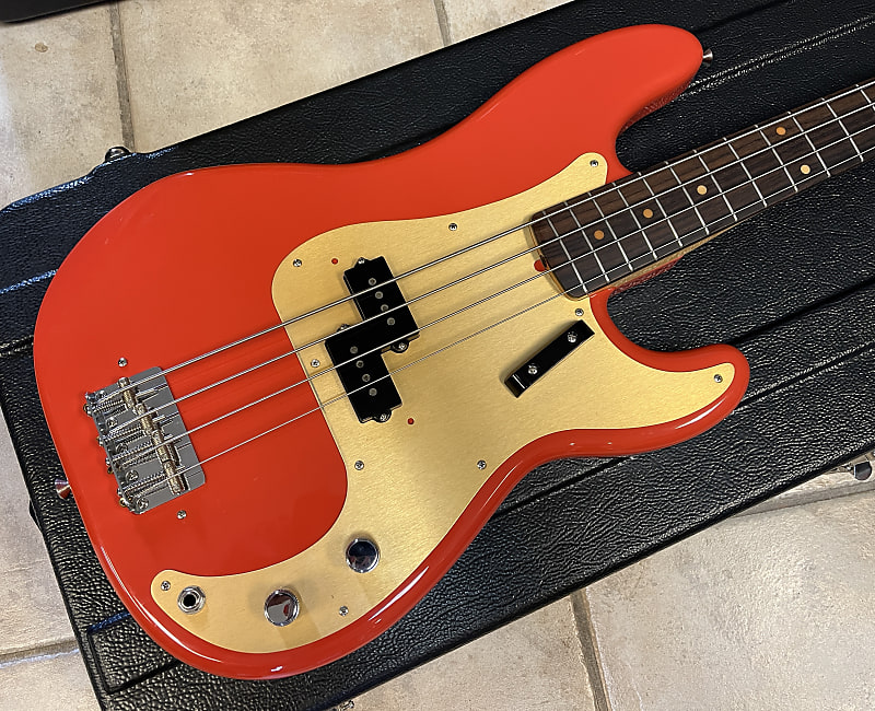 Fender American Original Jazz Precision Bass Fiesta Red w | Reverb