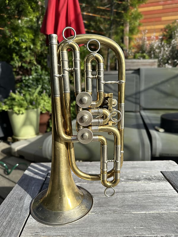 J. Altrichter Rotary Valve Cornet Unknown 1940's? - Brass and | Reverb