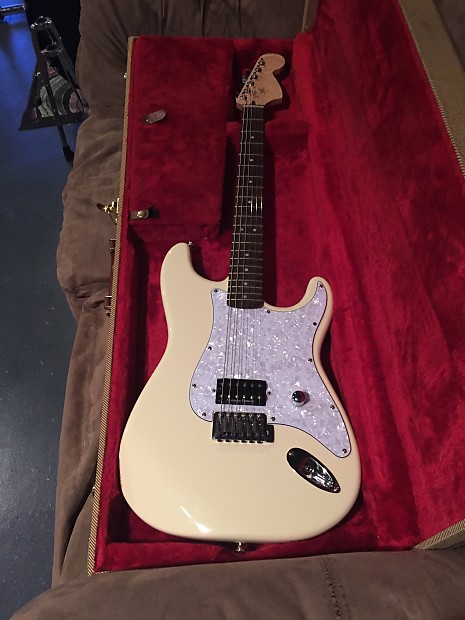 Fender Squier Partscaster Strat White/yellow Seymour Duncan | Reverb