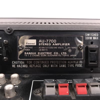 Sansui AU-7700 Integrated Stereo Amplifier Vintage | Reverb