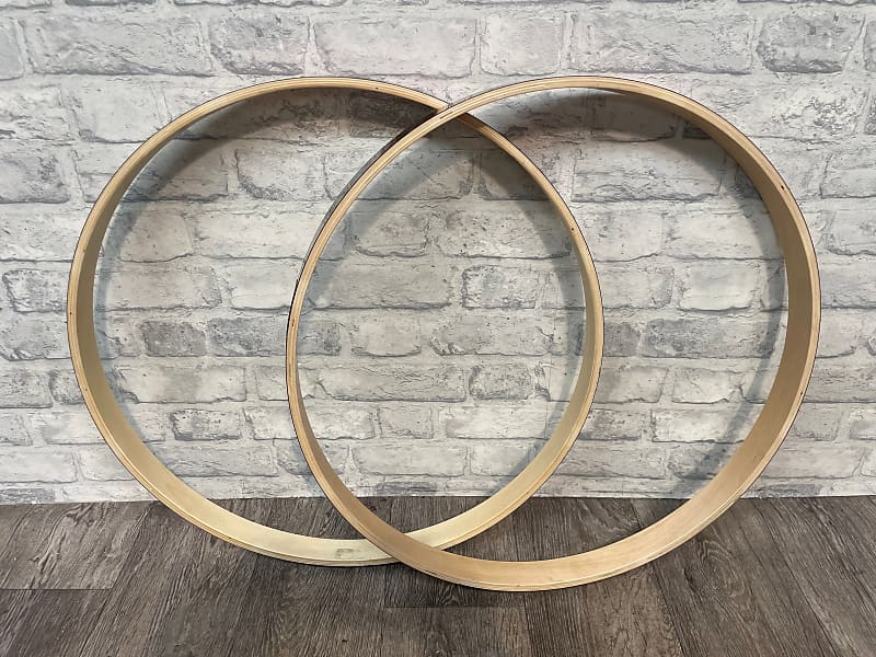 Ludwig Bass Drum 22” Wooden Hoops Rims Hardware #DN25 | Reverb