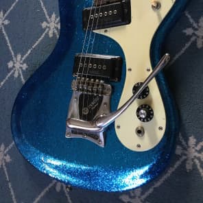 Mosrite The Ventures Electric Guitar circa 1966 Blue Sparkle | Reverb