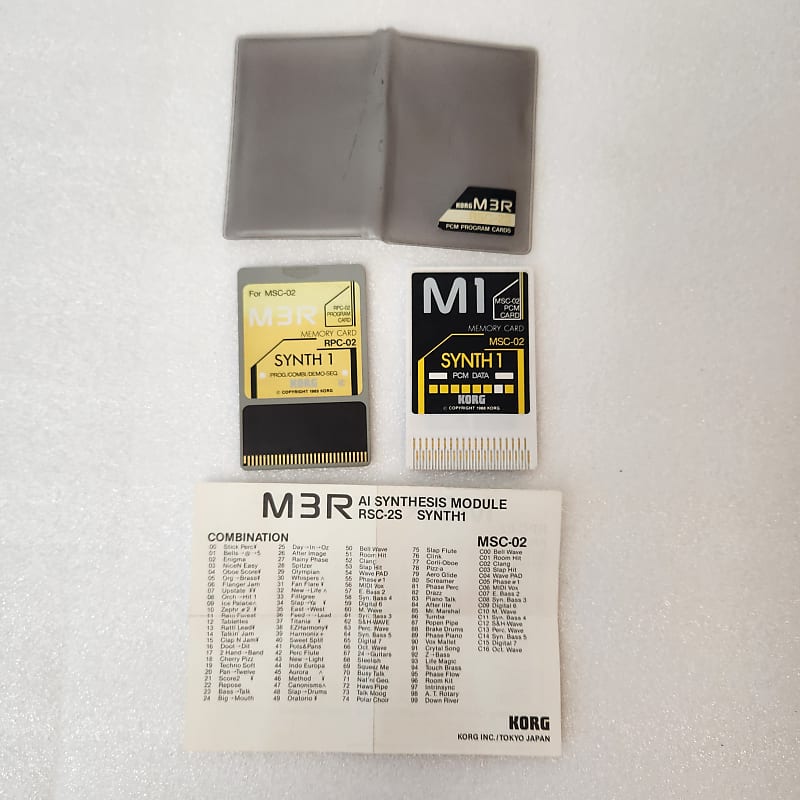 Korg M1 Synth 1 MSC-02 Memory Cards Sound PCM Data M3R | Reverb
