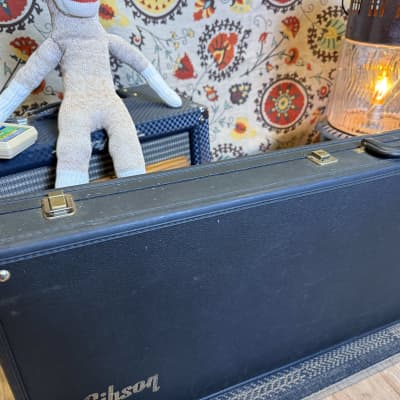 1960's Gibson SG Les Paul Rectangle Hard Case Black/Gold | Reverb