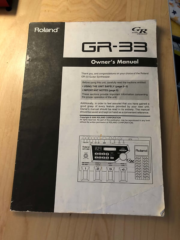 Roland Roland GR-33 manual White | Reverb