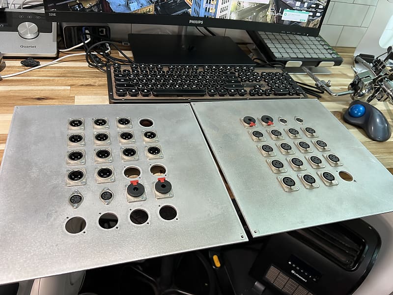 Custom cut studio I/o panels with Neutrik connectors | Reverb