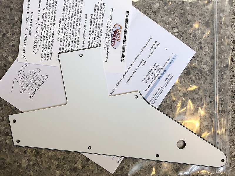 Gibson Explorer Pickguard 1958 Style | Reverb