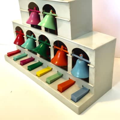 Vintage keyboard controlled toy bells Toy bells 1960s Rainbow | Reverb