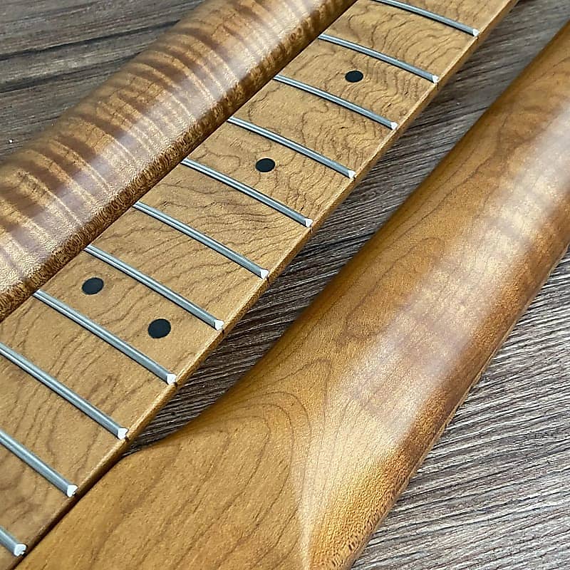 Tiger Roasted Maple Guitar Tele Style Neck | Reverb