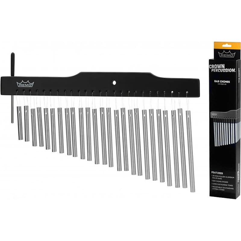 Remo CR-P025-00 Aluminium Pipe Chimes with Beater and Bracket | Reverb