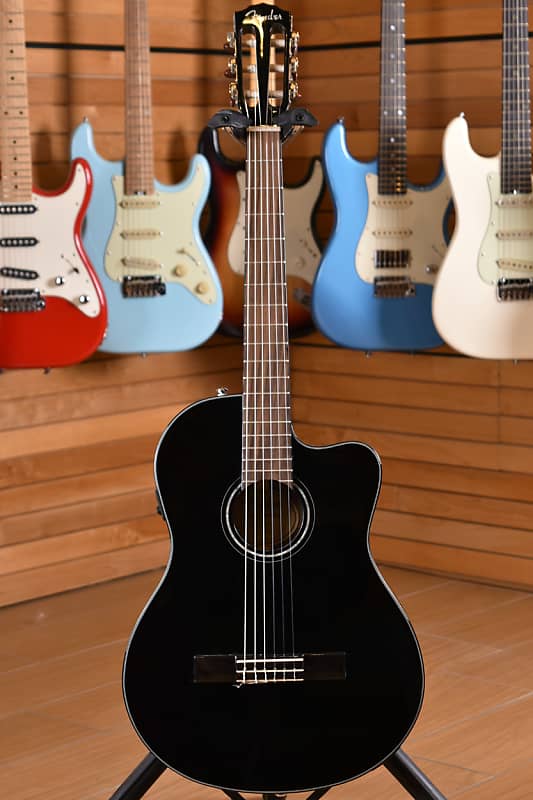 Fender CN-140SCE Thinline Nylon Black | Reverb