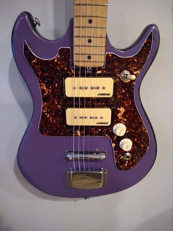 Harmony H802 1970s Deep Plum w/Tortoise Pickguard w/Faux | Reverb