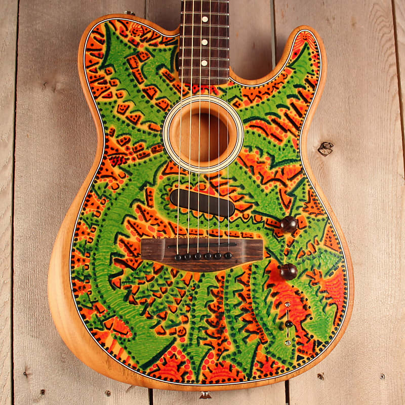 Fender Acoustasonic Player Telecaster Custom ART GUITAR | Reverb