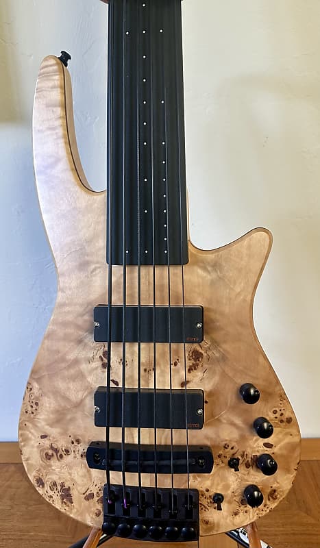 NS Design CR6 Bass Guitar, Popular Burl, Fretless, Limited | Reverb