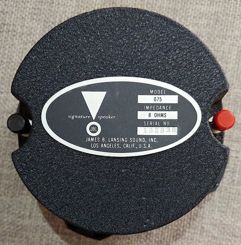 JBL 075 alnico, genuine diaphragm from 1978 | Reverb