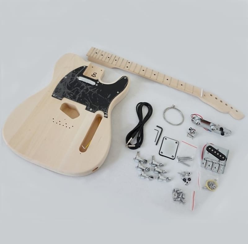 Tele Basswood Maple Neck Diy Telecaster guitar kit unfinished | Reverb