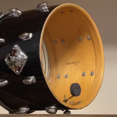 1970's Slingerland 14" Black 3-Ply Maple 10x14 Rack Tom | Reverb