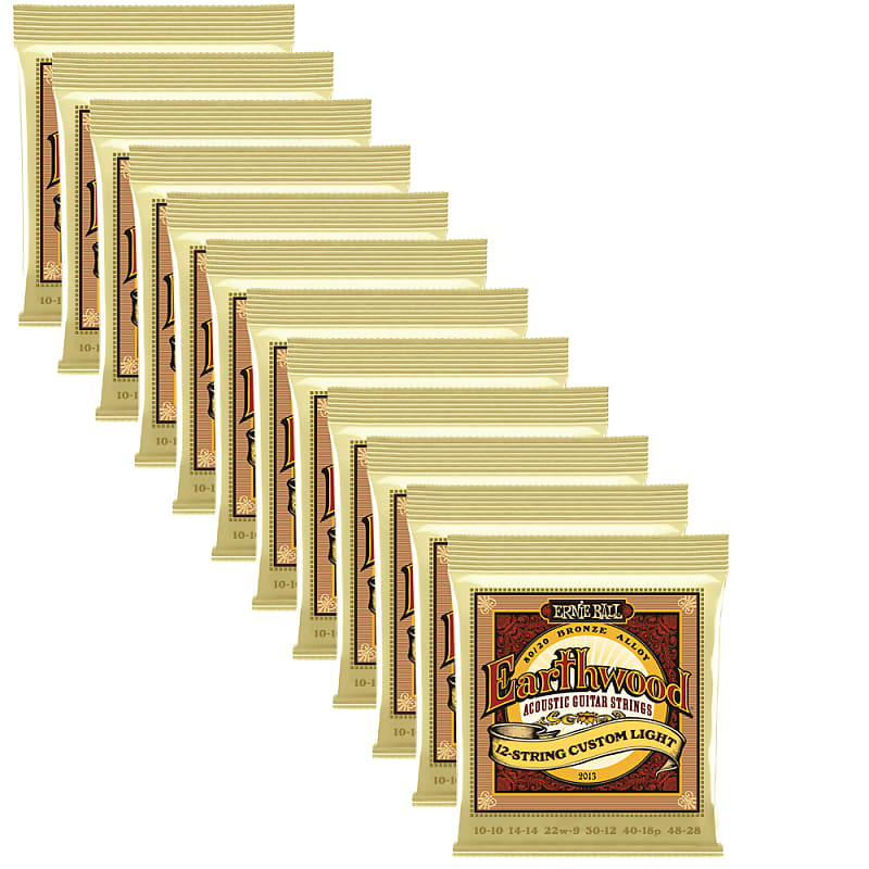 12-Pack Ernie Ball 2013 Earthwood 12-String 80/20 Acoustic | Reverb